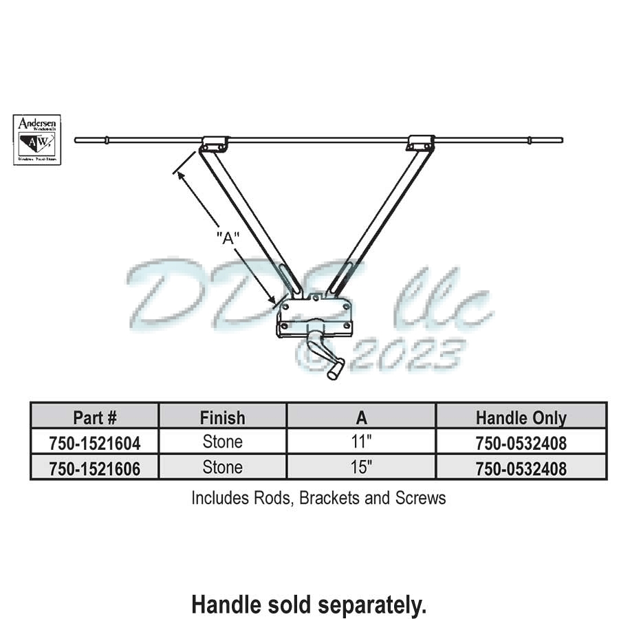Andersen Awning Operator 750-1521604 | Patio Door Repair Parts